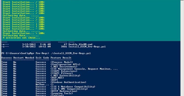 Ben Morris Powershell Scripted Install Of Sccm Site Server Prerequisites