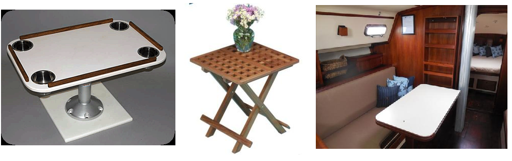 River Shed: Marine Folding Table Brackets