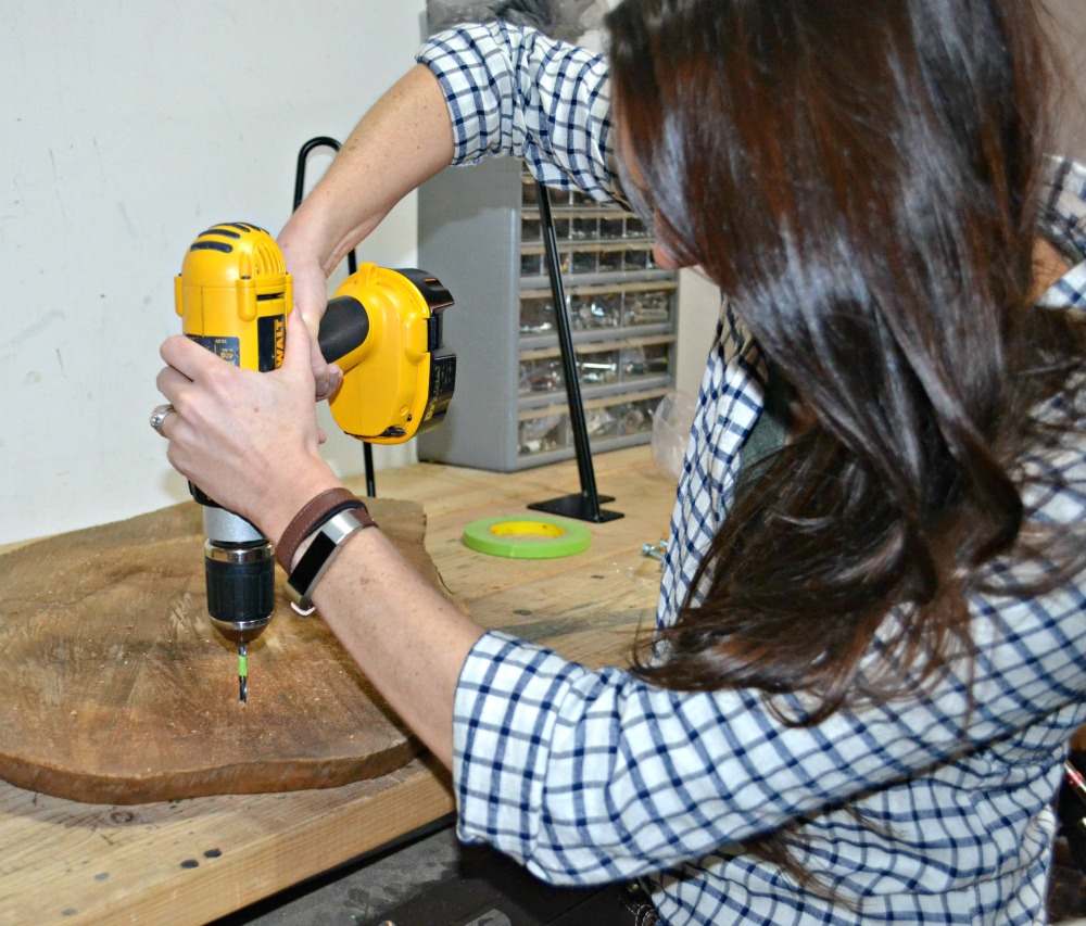 DIY Live Edge Hairpin Leg Side Table