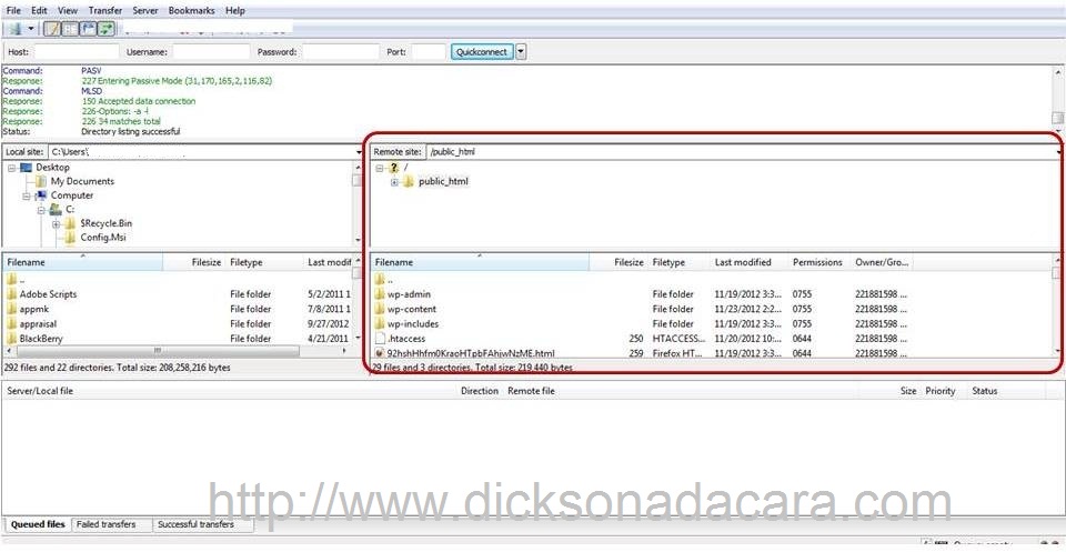 Cara Upload File dengan menggunakan FIlezilla ~ Kami Senang Itu