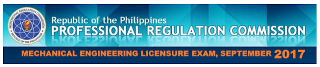 Mechanical Engineering Licensure Exam, September 2017 List of Passers ...