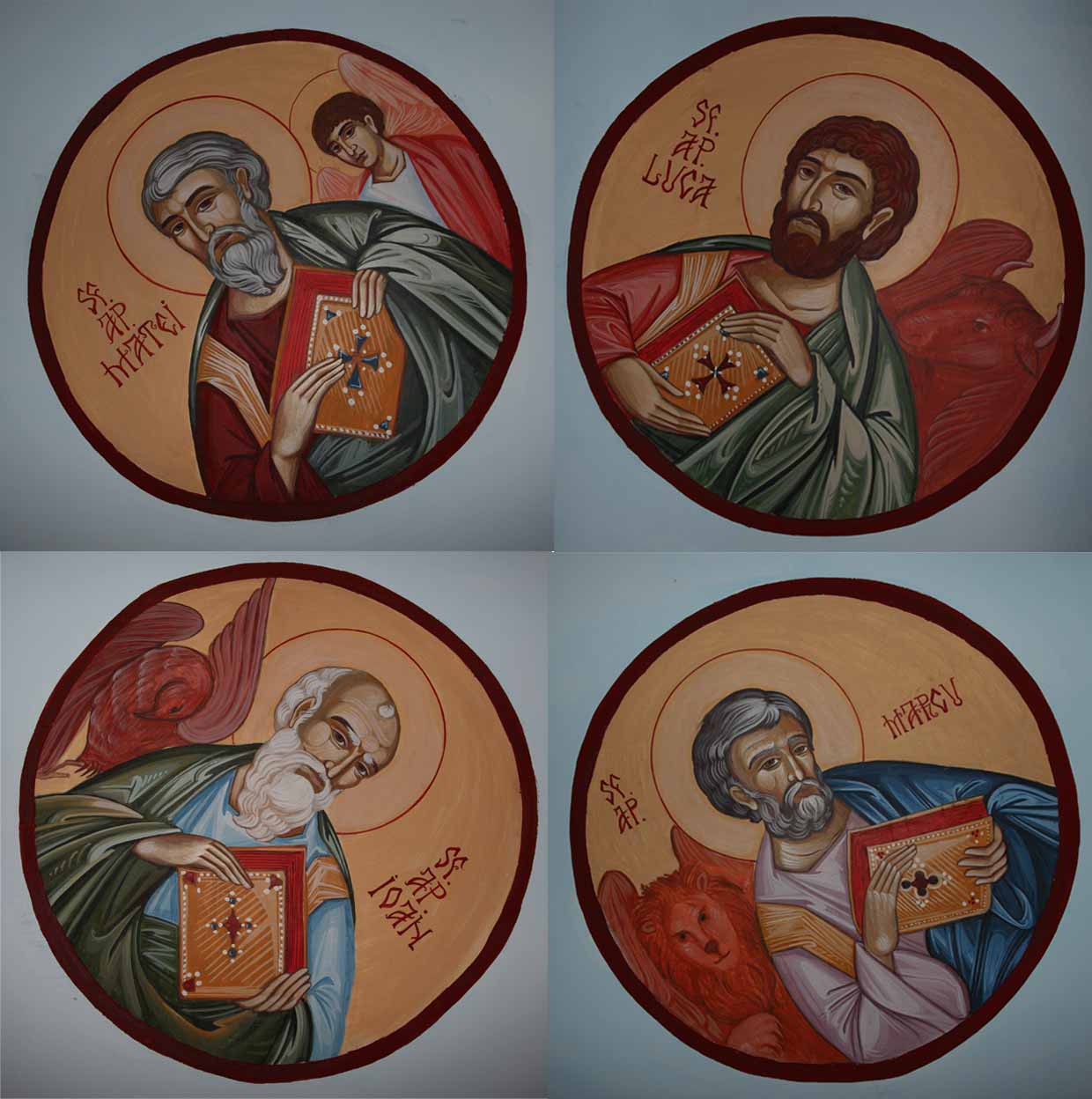 Byzantine-Orthodox-Icons: Sfintii Evanghelisti cu simbolurile lor ...