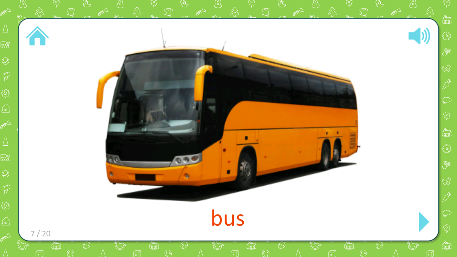Flashcards for Kids: Bus - Transportation - Flashcards for Kids