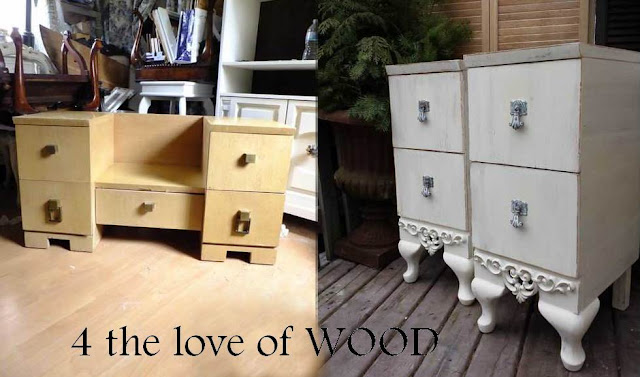 4 the love of wood: ART DECO VANITY TURNED NIGHTSTANDS - small space ...