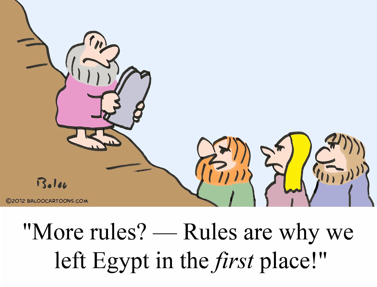 BALOO'S CARTOON BLOG: Moses cartoon