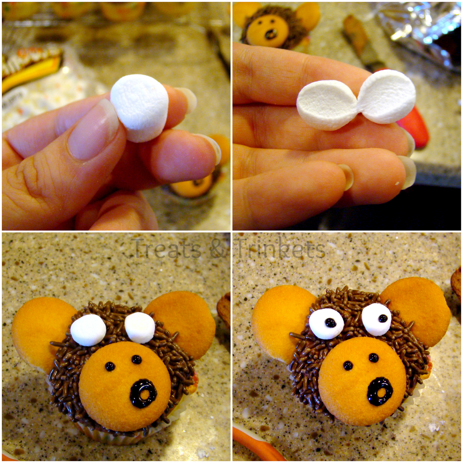 Treats & Trinkets: How to Make Monkey Cupcakes