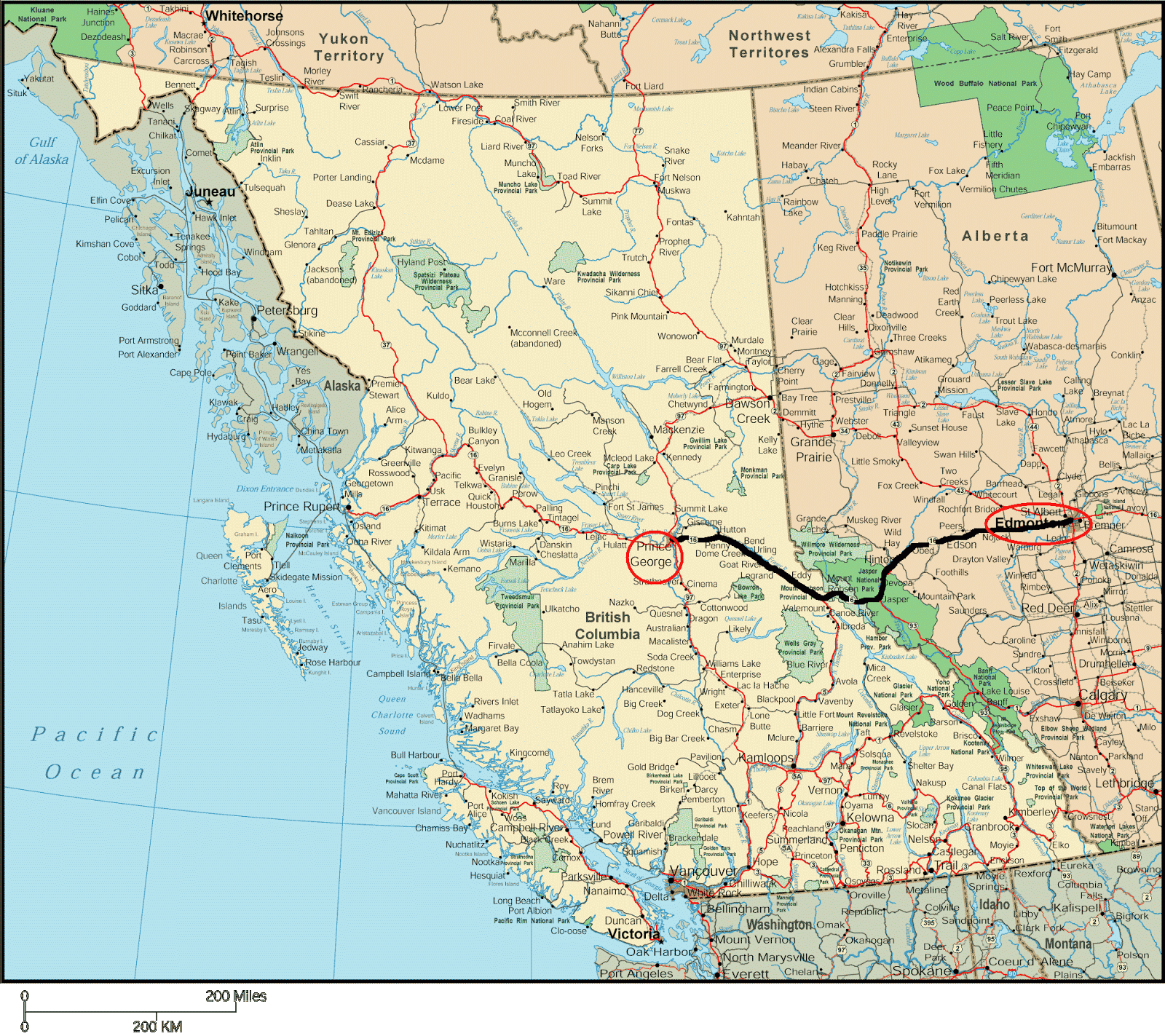 The Atlantic to Pacific 2011 road trip with my Shadow: Prince George to ...