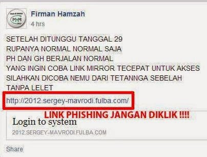 Saat Web Lagi MT, Hati-hati dengan link Phising ~ MMM Indonesia