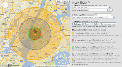 Online Maps: Simulate a nuclear explosion in your city