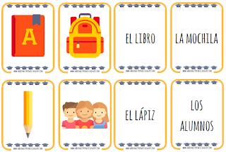 El colegio: tarjetas de vocabulario para imprimir | SABER Znaczy Potrafić