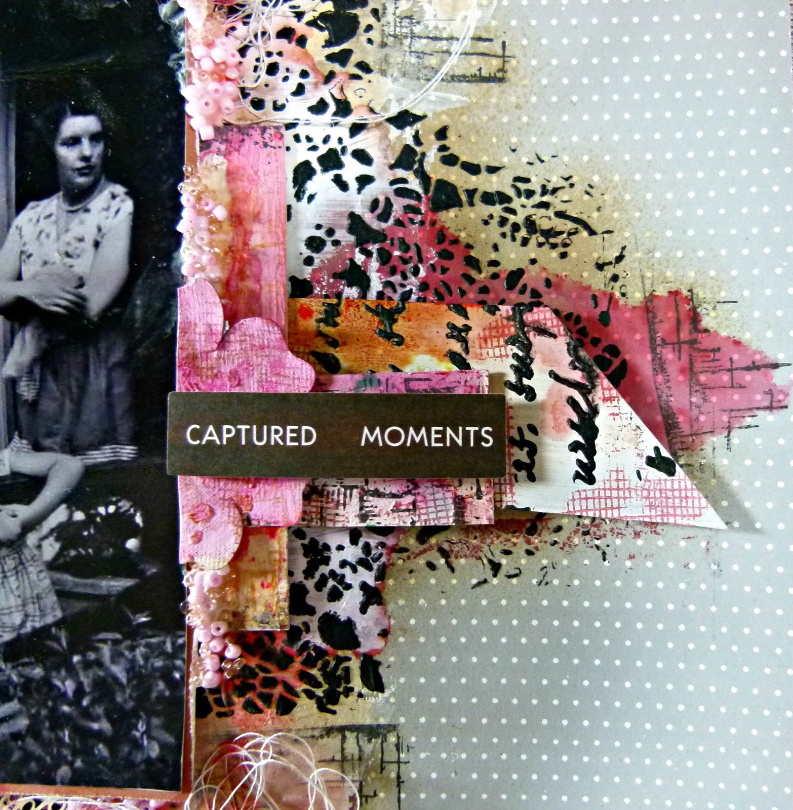How to create an Inspiring mixed media scrapbook page | Life in a Snapshot