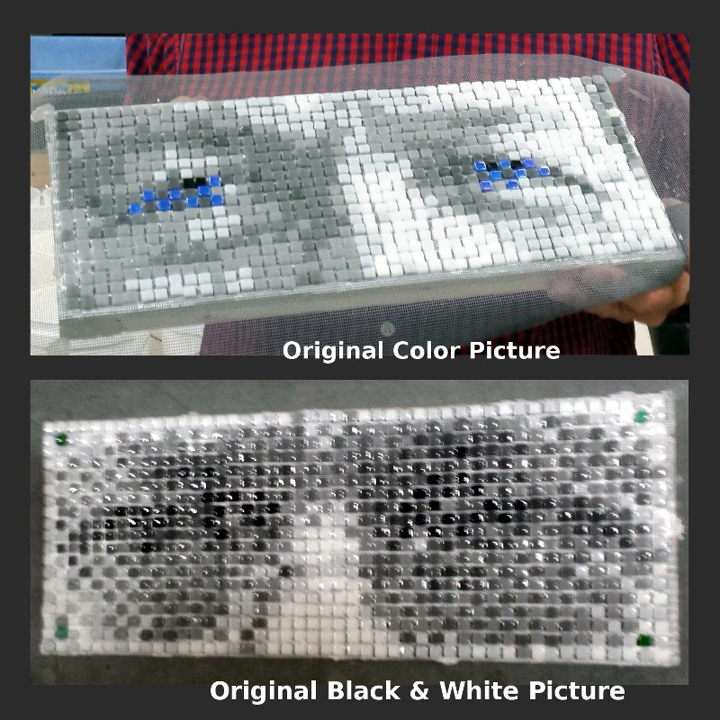 Mosaic eyes portraits realized in Atlanta last March