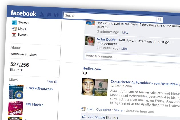 Rose blog: Blue top navigation bar in Facebook