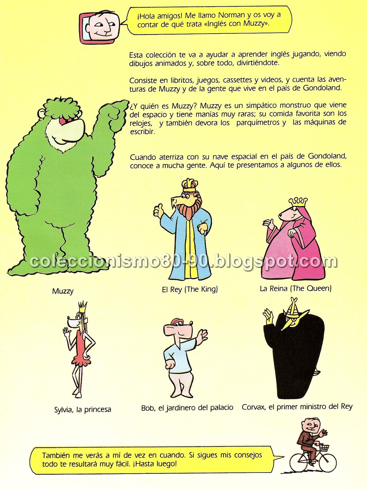 Coleccionismo 80-90: APRENDE INGLÉS CON MUZZY