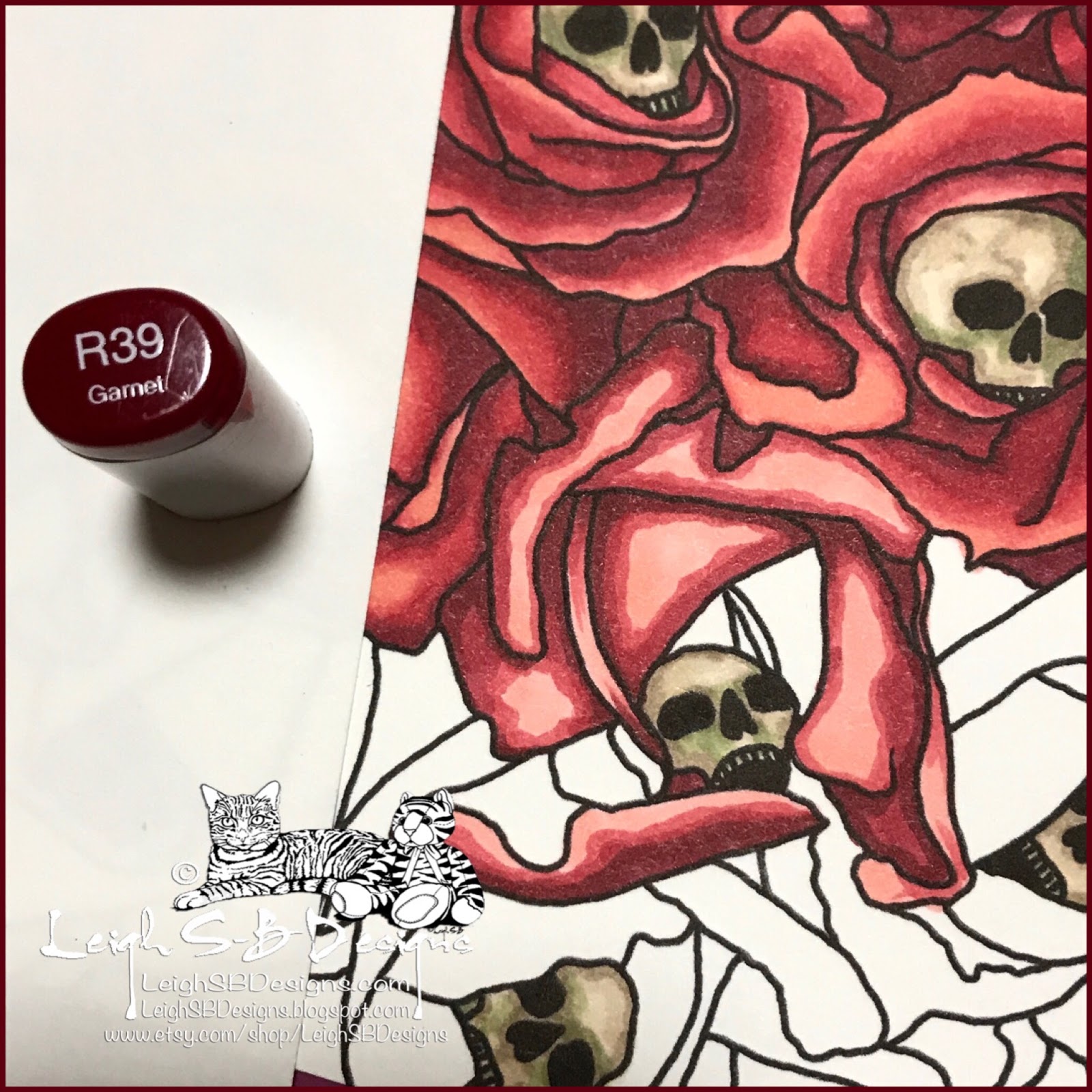 LeighSBDesigns: Tutorial Tuesdays: Red Roses Copic Colouring with Leigh!