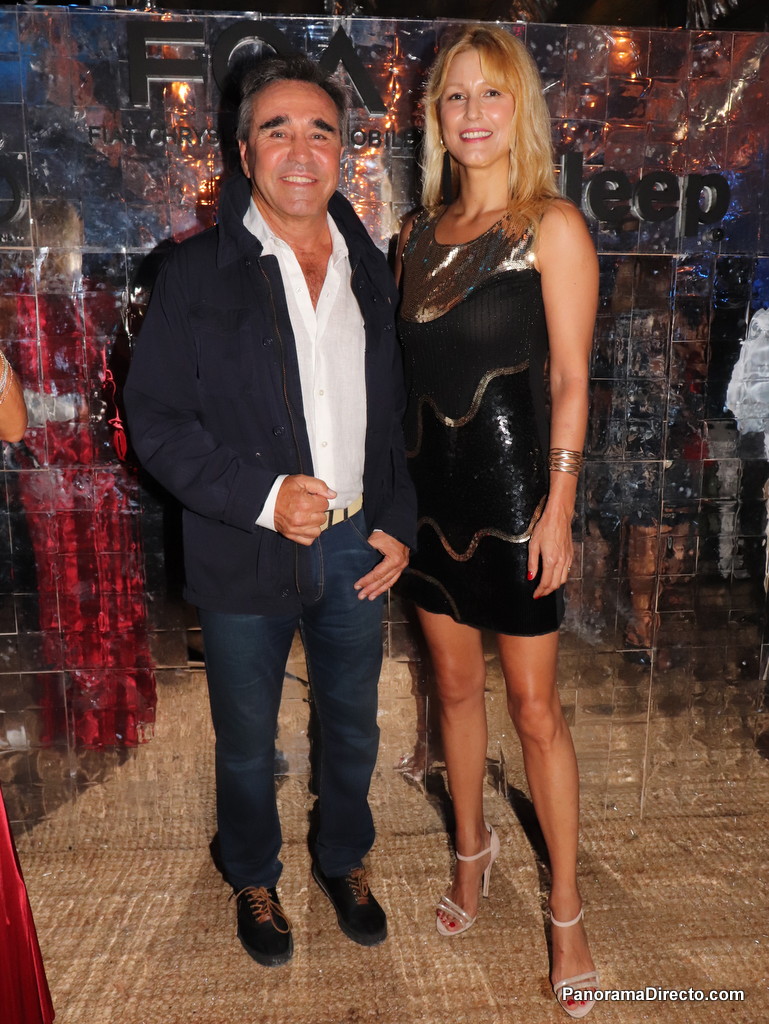 Cocho López y Verónica Colussi en la fiesta de Fiat en Punta del Este