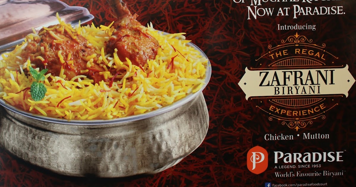 Tasting Zafrani Biryani @Paradise Food Court Indiranagar-Bengaluru