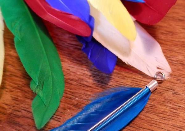 DIY: Rainbow Feather Necklace | Neon Rattail