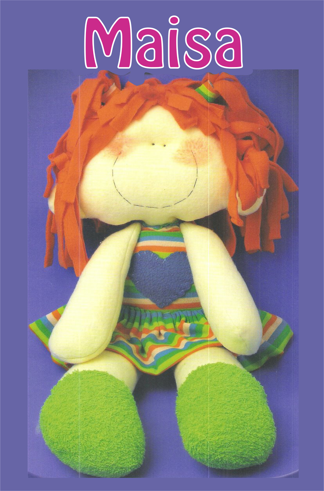 Como Fazer Tudo em Artesanato: Molde Grátis de Boneca Maisa