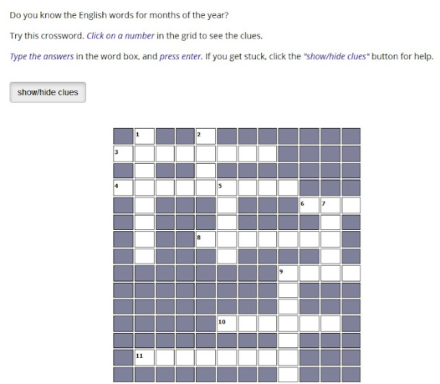 English is FUNtastic: Months of the Year - Interactive Word Puzzle