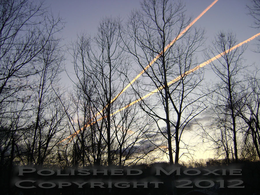 Handmade Southwestern Sunrise Card in Peach & Colorful Jet Trails ...