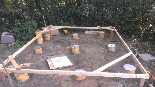 Outdoor Sauna Build- How I Built My Wood Fired Sauna: Finishing pouring ...