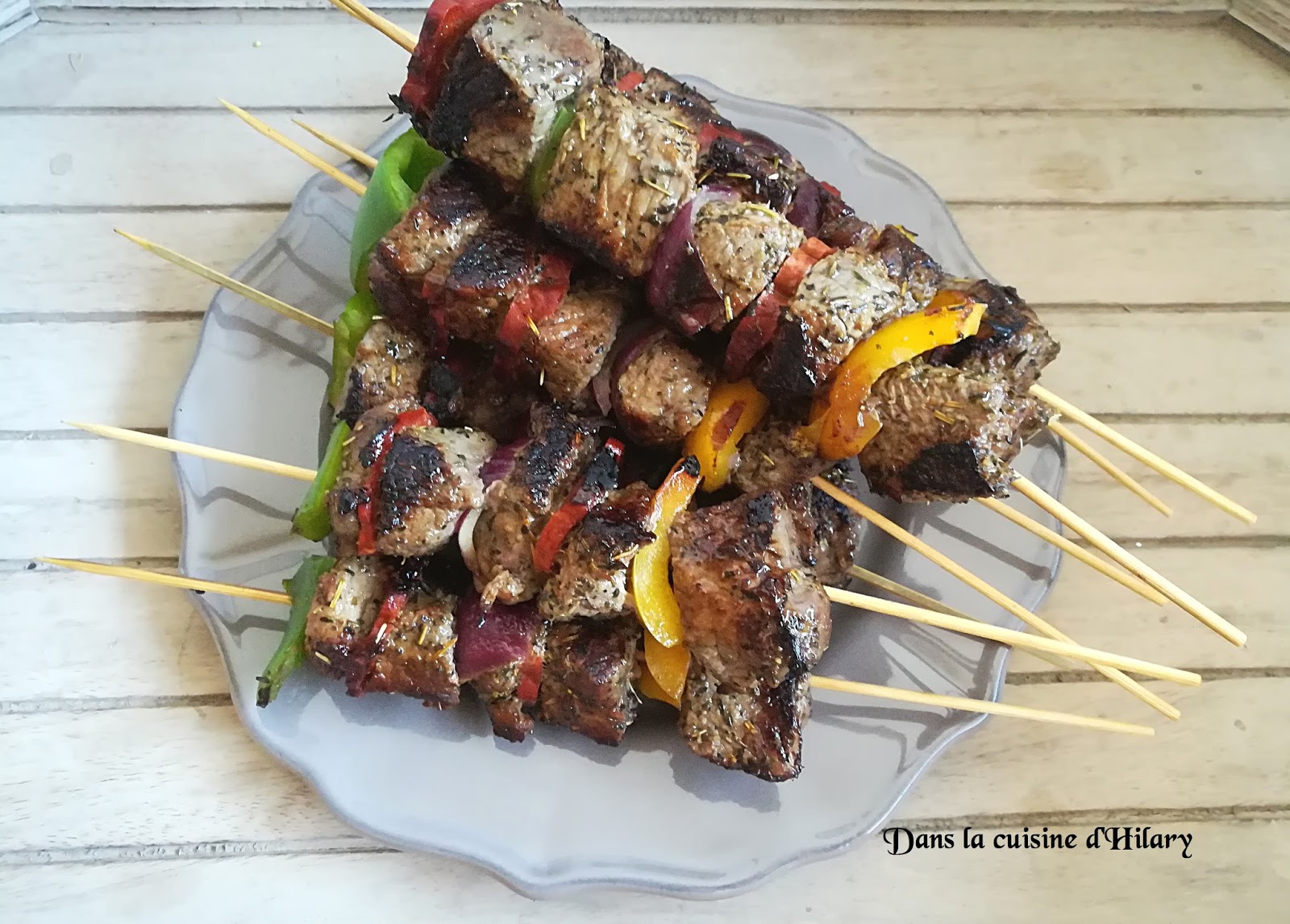 Dans la cuisine d'Hilary: Brochettes de boeuf marinées aux accents du ...