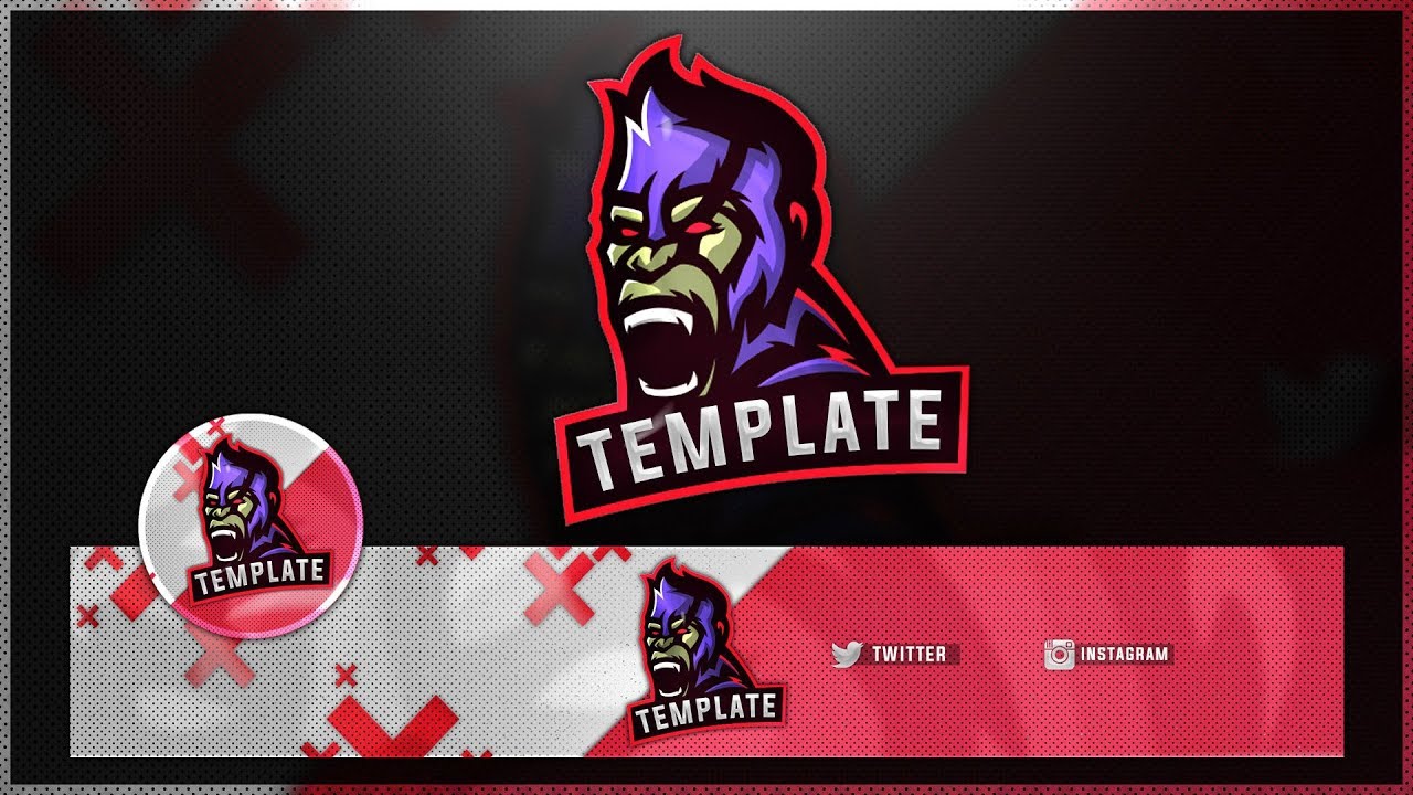 115+ FREE YouTube Gaming Logo, Banner & Avatar Template | Graphic ...