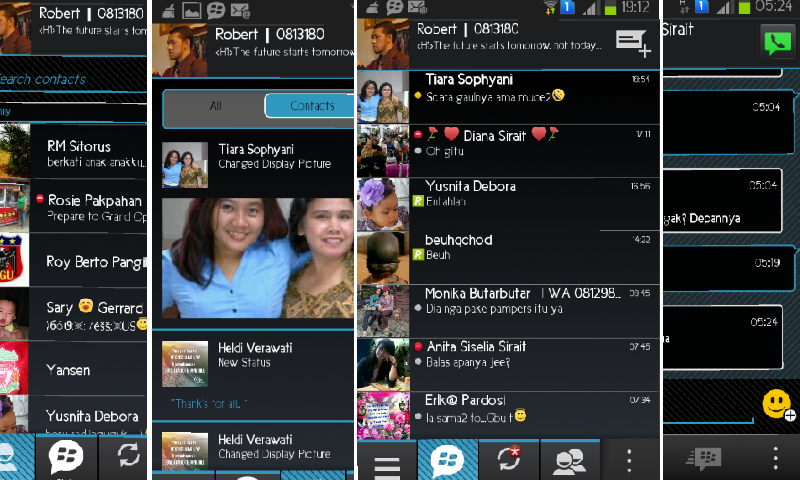 BBM+ For ANDROID Black skin | Bceceran dimana mana