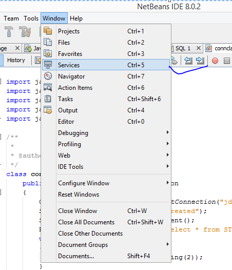 How To Create Database Connection In Java Using Netbeans