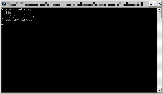 Programmer's Ranch: C# Basics: Morse Code Converter Using Dictionaries Programmer's Ranch: C# Basics: Morse Code Converter Using Dictionaries