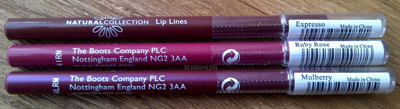 BLKMimiLDN: Boot's: Natural Collection Lip Liners