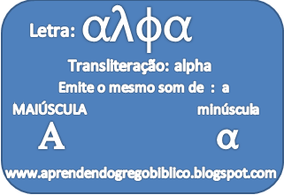 Aprendendo Grego Bíblico: Letra Alpha do alfabeto grego