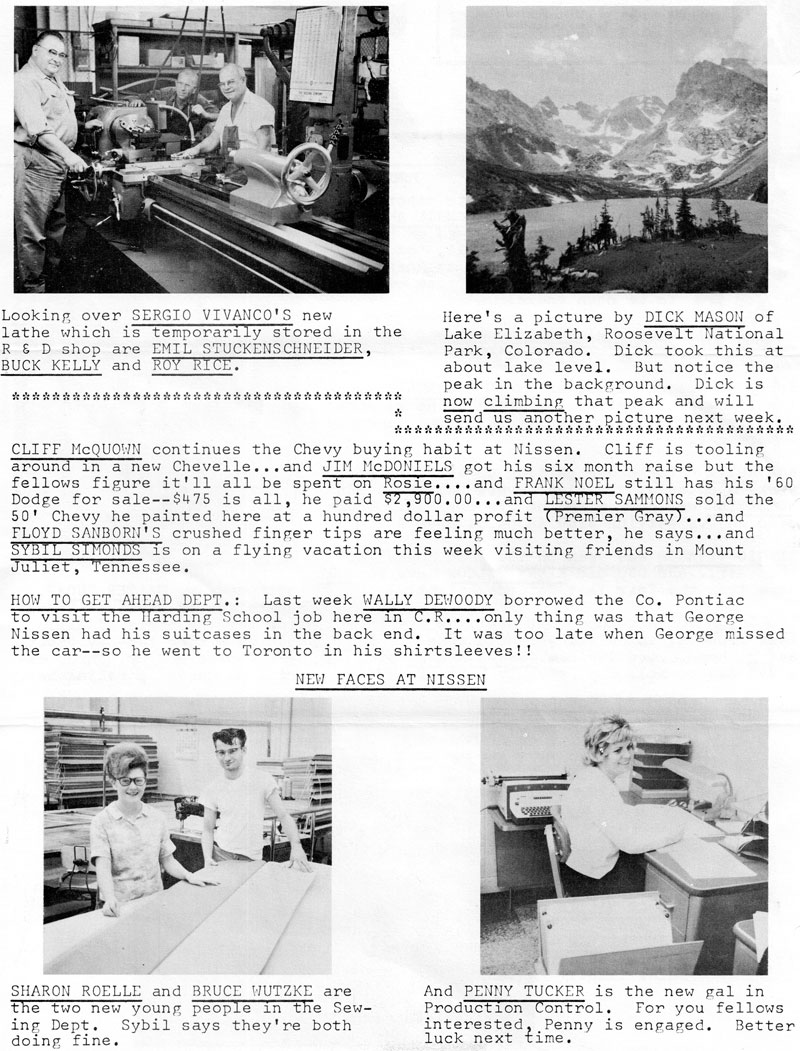 Nissen News: 1965 (Aug 26) How George Nissen Lost His Luggage!