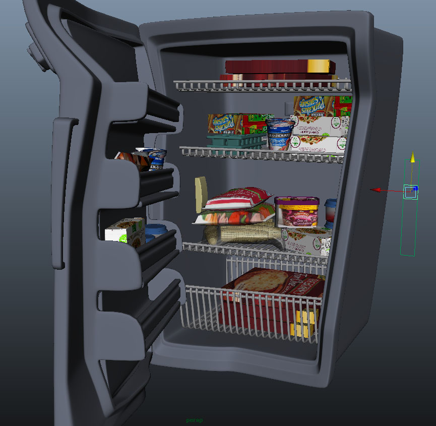 Monika's Animation and Art Blog: Standing Freezer and Frozen Food