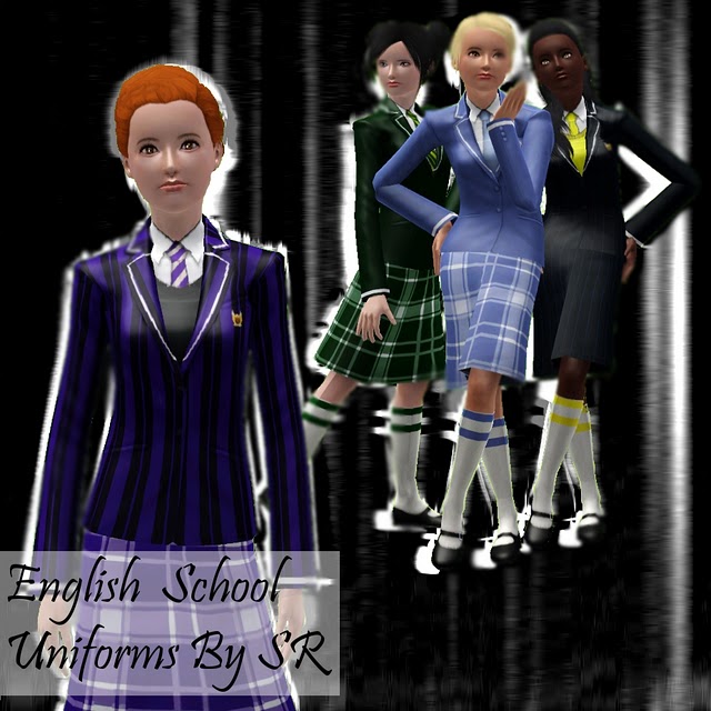 My Sims 3 Blog: English School Uniforms Part II (Teen and YA) by SR