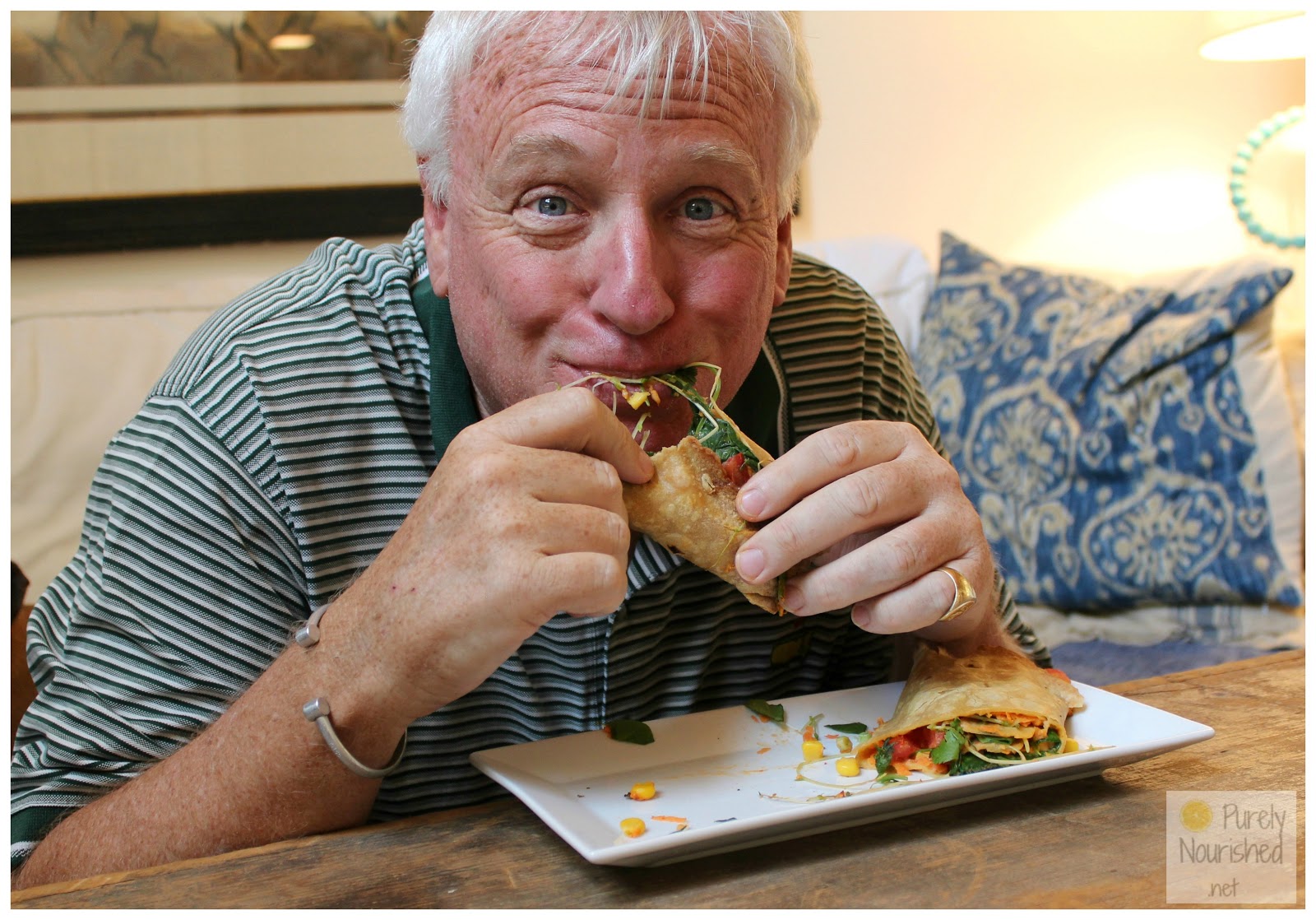 Purely Nourished: Veggie Wrap with Spicy Asian Hummus