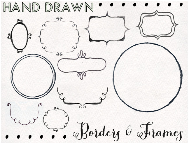 idlized: Hand Drawn Borders and Frames :: FREEBIE