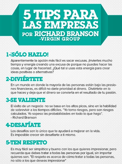 5 Tips de Richard Branson para crear empresas exitosas