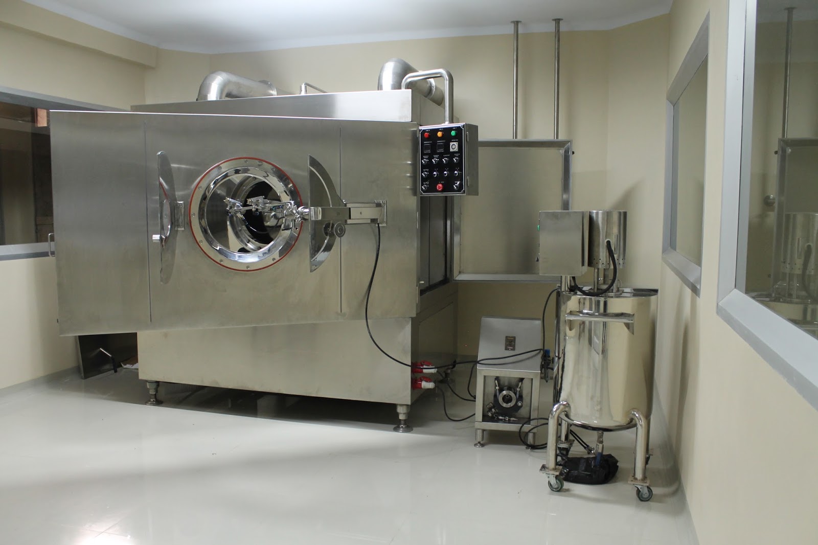 MESIN FARMASI: MESIN COATING FILM SISTEM BIBO SKALA PRODUKSI