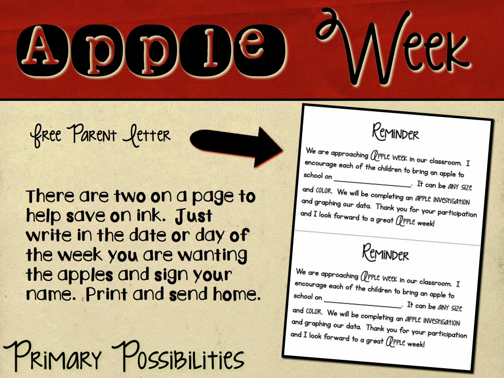 Primary Possibilities: Apple Week (with freebies) Linky