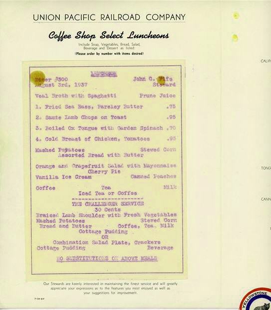 The Great Depression of 2006 : Restaurant Menu Prices 1938