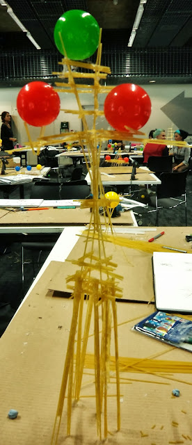 RAVENSBOURNE FOUNDATION YEAR BLOG: SPAGHETTI TOWER CONSTRUCTION