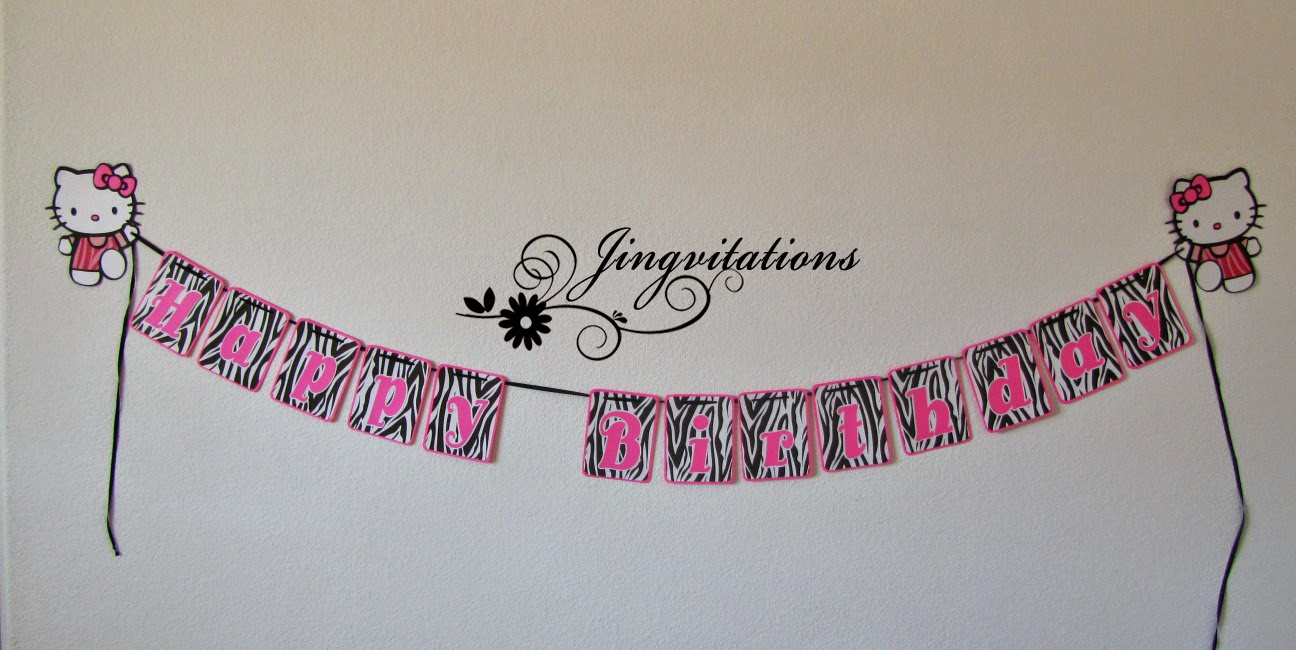 Jingvitations: Hello Kitty Banner