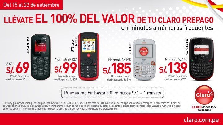 CLARO QUE TIENES MAS: Promoción Prepago