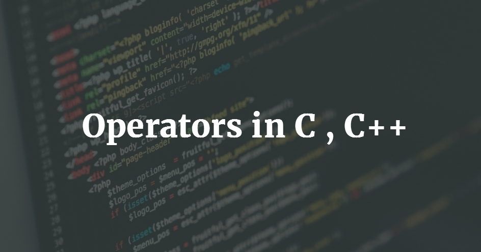 What Is An Operator In C Arithmaticlogical And Relational Operators C Programmer