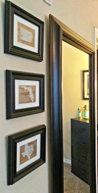 Framed State Maps - DIY - Taylor Allan Photography