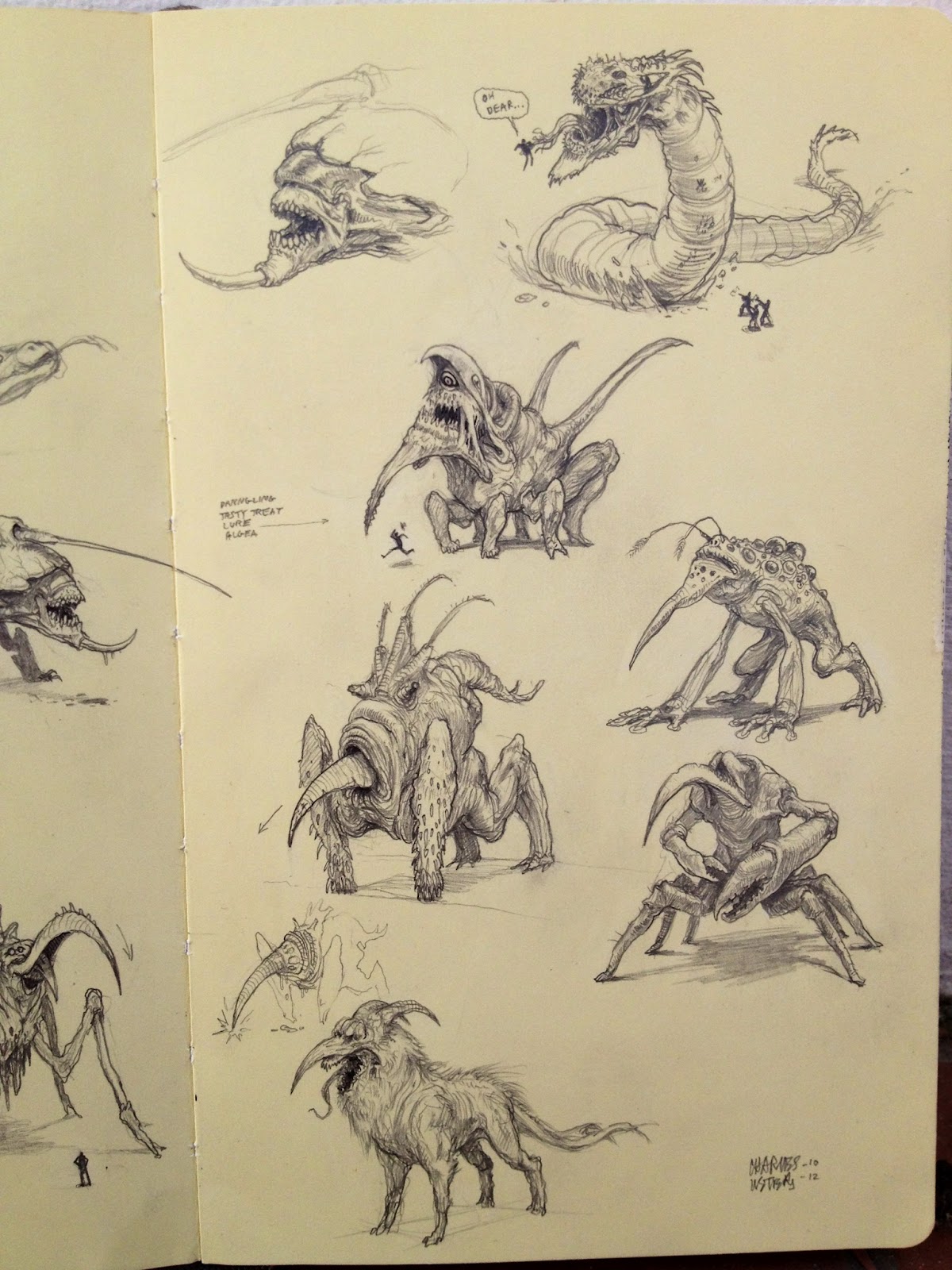Charles Lister Art: Spikenail Mandible Creature Concepts! & other ...