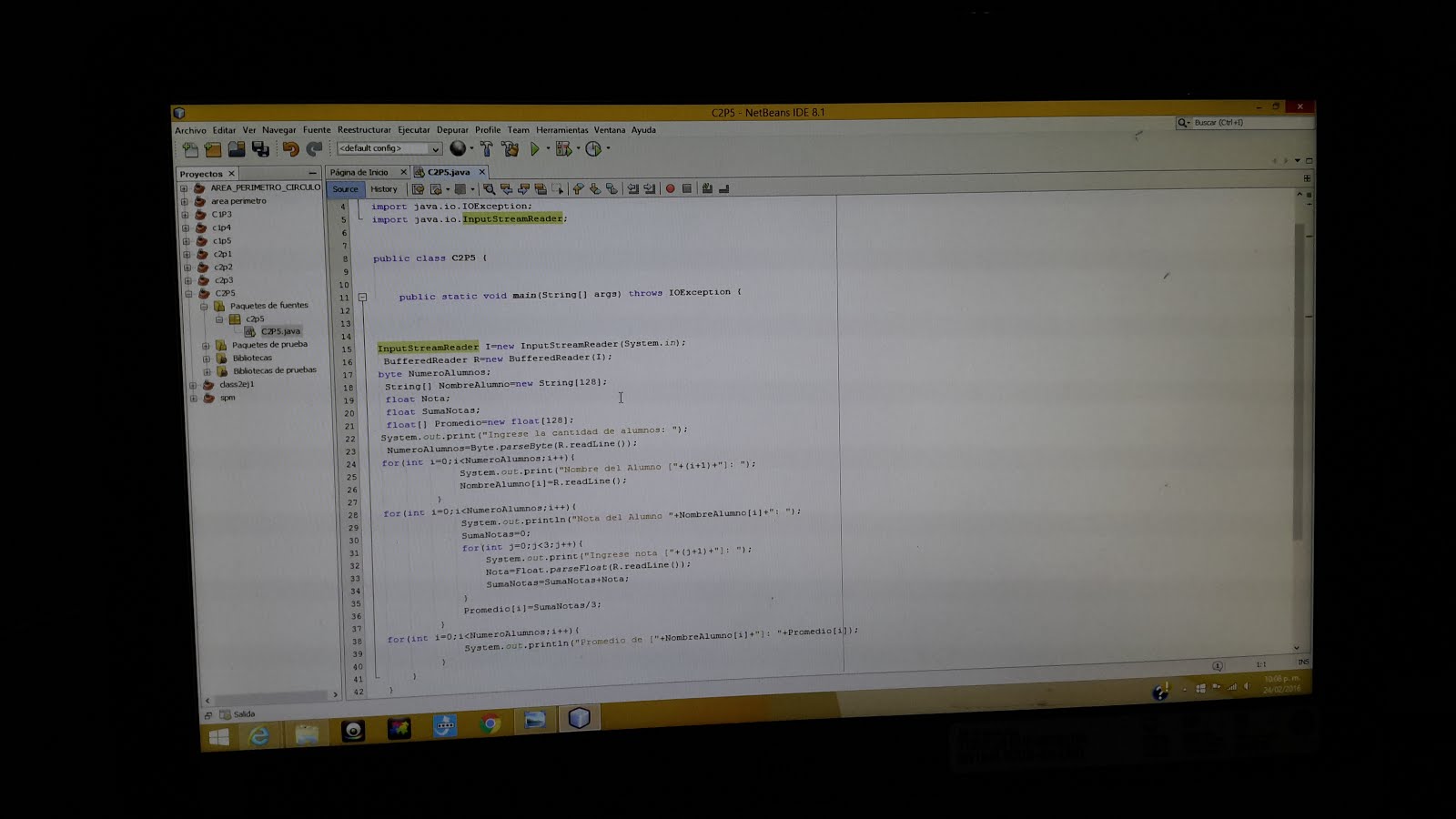 cies java jue vie 7-9am