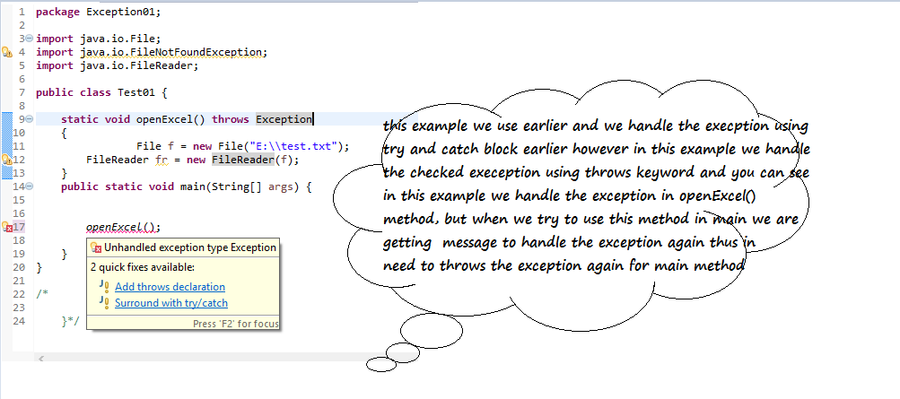 Test Engineer - Automation: Day 5: Exception Handling in Java